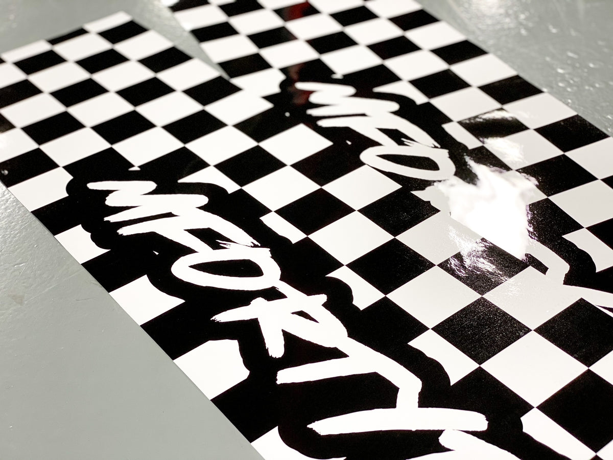 MFortyFive Wild Checkered High Gloss Sun Strip Windshield Banners